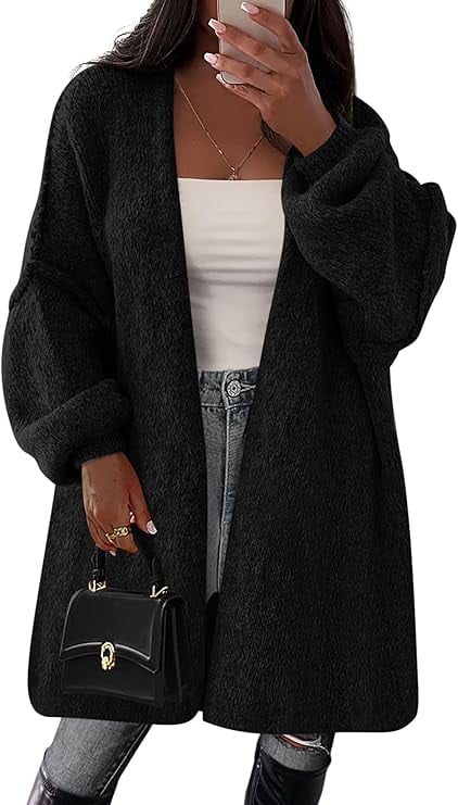 PRETTYGARDEN Long Cardigan Sweaters for Women Trendy Fall Oversized ...