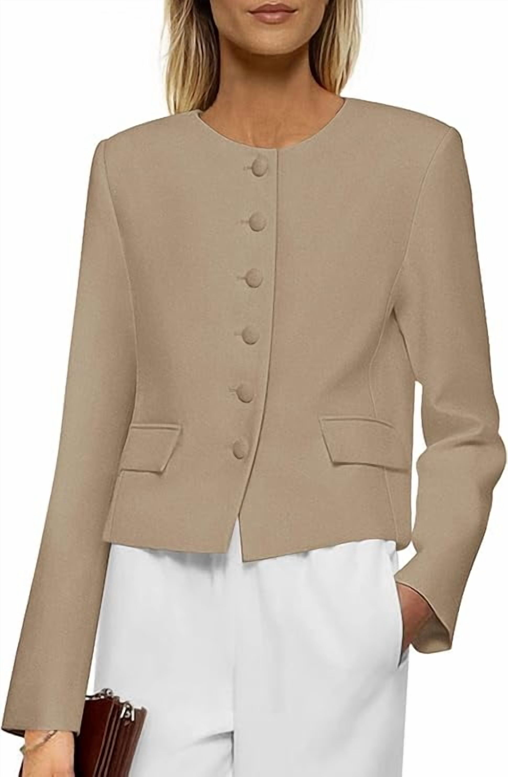 PRETTYGARDEN Women Blazers Business Casual Outfits Fall Fashion Long ...