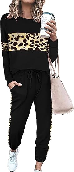 PRETTYGARDEN Women's Color Block Tracksuit Crewneck Long Sleeve ...