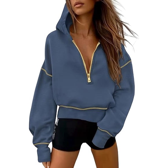 Zippered Sweatshirt Without Hood