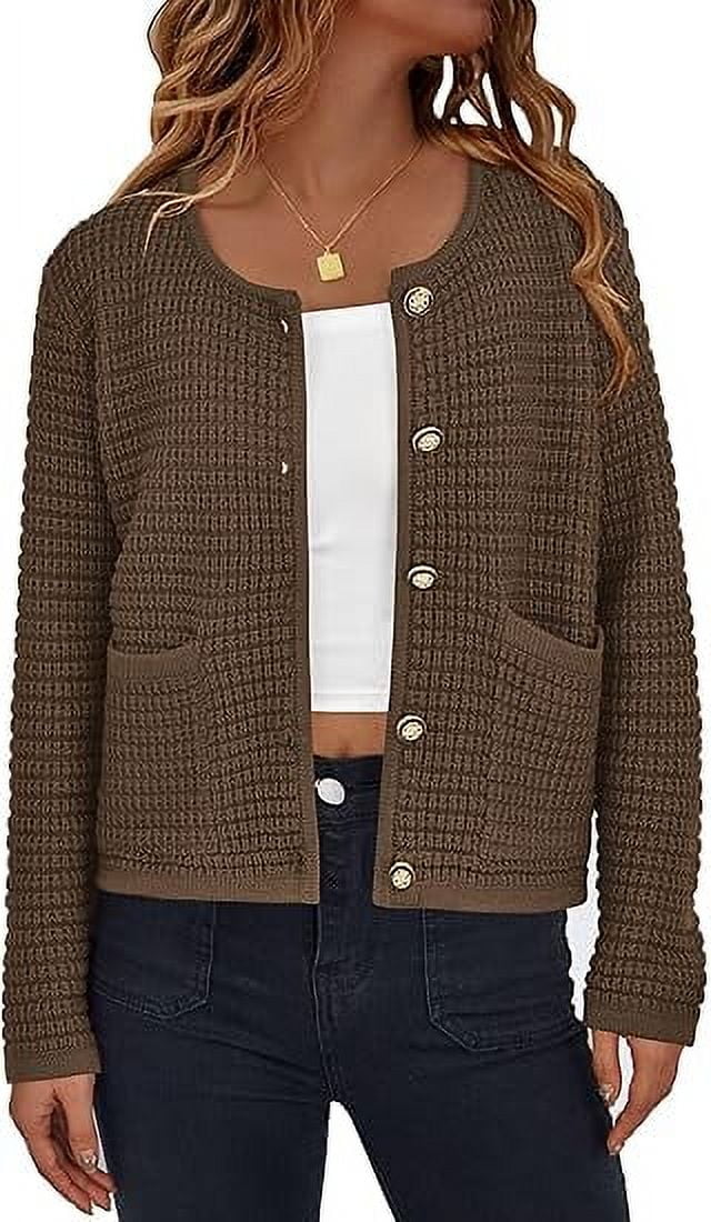 PRETTYGARDEN Women's Knit Cardigan Sweaters Fall Fashion Long Sleeve ...