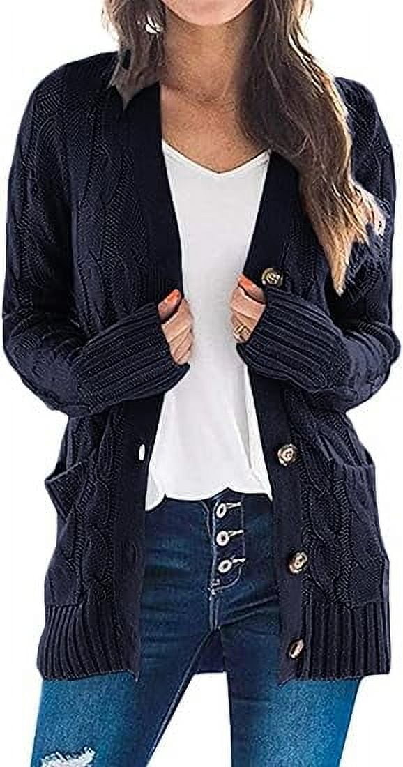 PRETTYGARDEN Women's Open Front Cardigan Sweaters Fall Fashion Button ...
