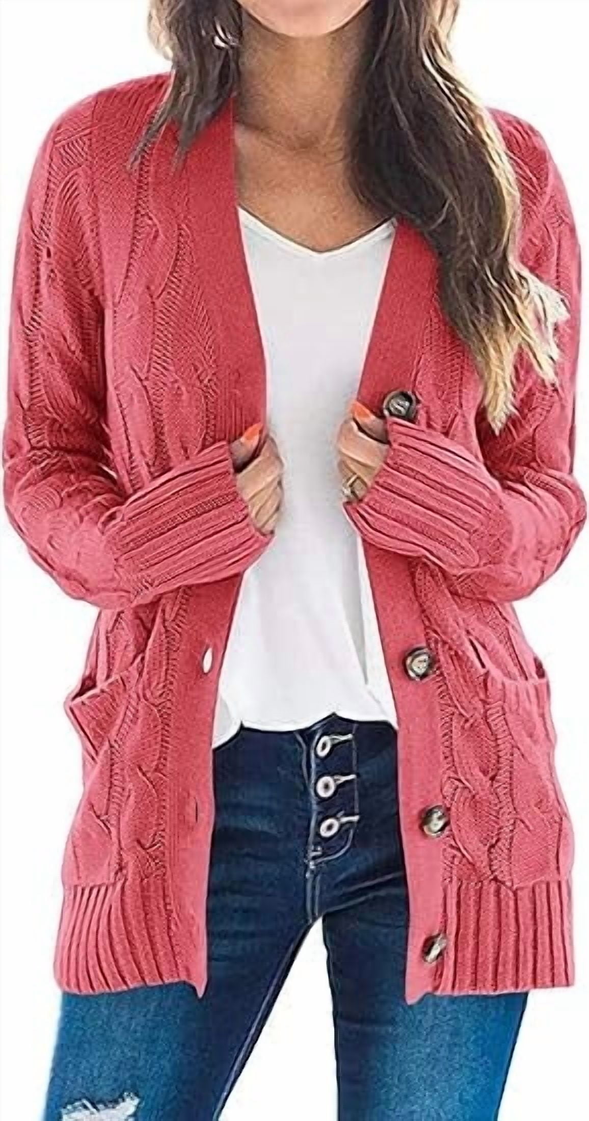 PRETTYGARDEN Women's Open Front Cardigan Sweaters Fall Fashion Button ...