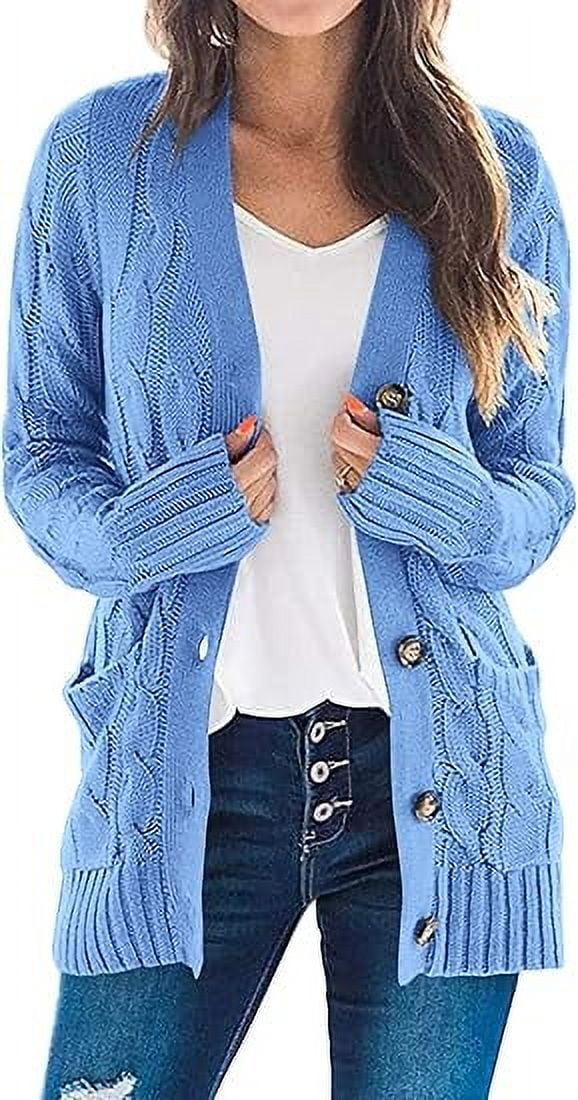 PRETTYGARDEN Women's Open Front Cardigan Sweaters Fall Fashion Button ...
