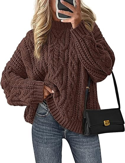 PRETTYGARDEN Women's Oversized Fall Sweaters Casual Long Sleeve ...