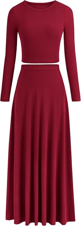 PRETTYGARDEN Women's Spring 2 Piece Outfits Dressy Casual Ribbed Knit ...