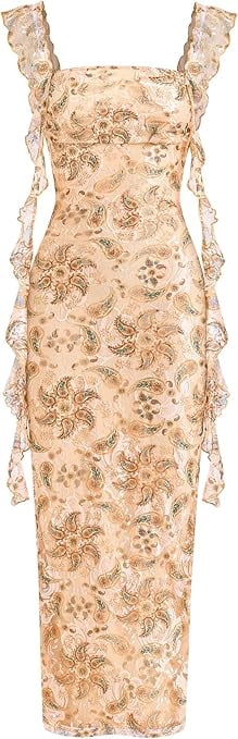 PRETTYGARDEN Women's Spring Wedding Guest Dress Summer Formal ...