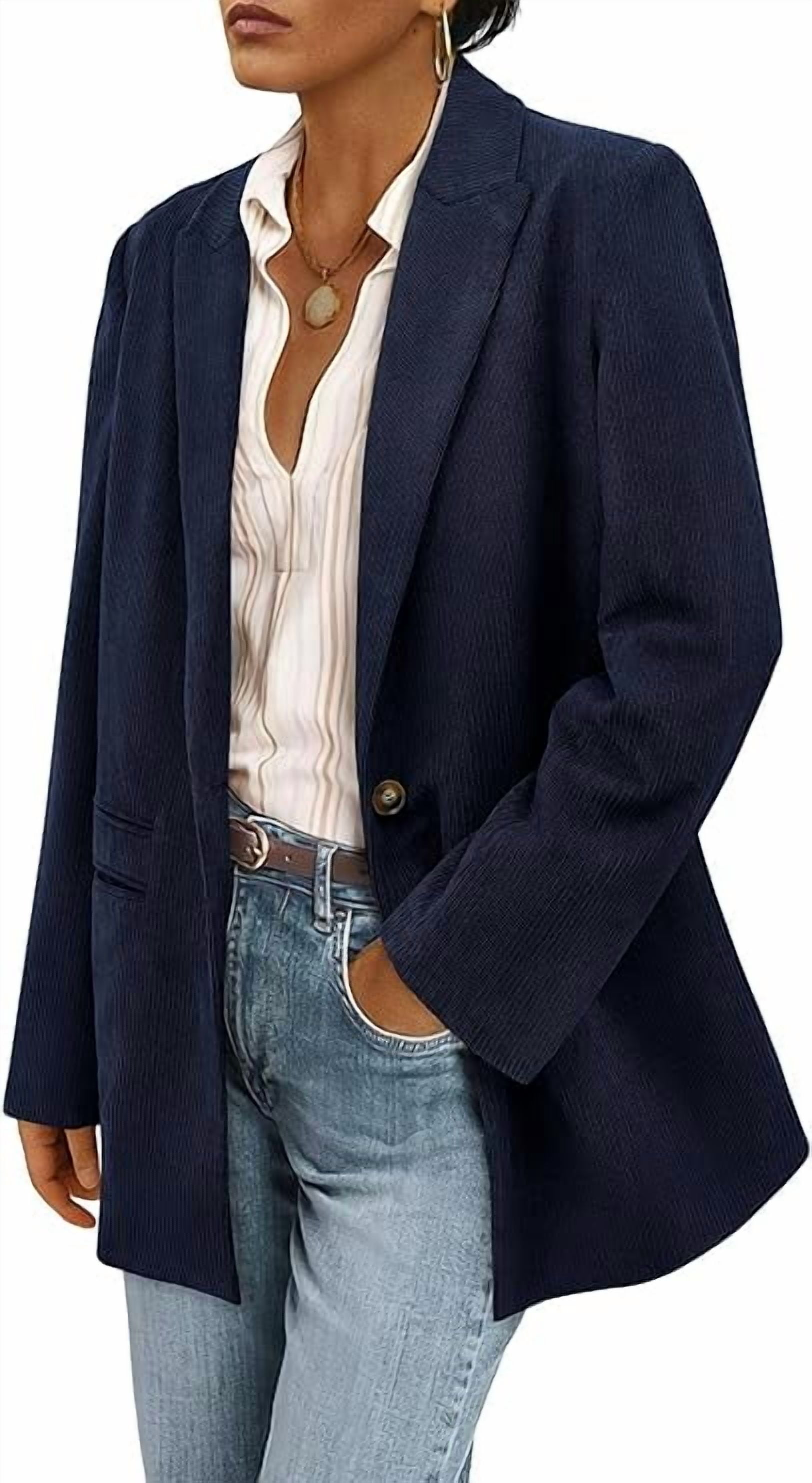 PRETTYGARDEN Women's Winter Corduroy Blazers Jackets Dressy Casual ...