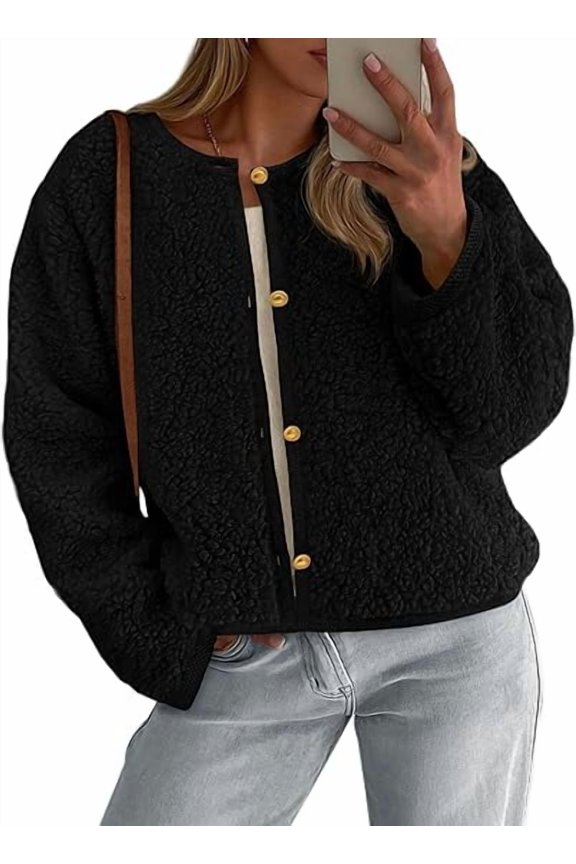 Faux Fur Black Coats