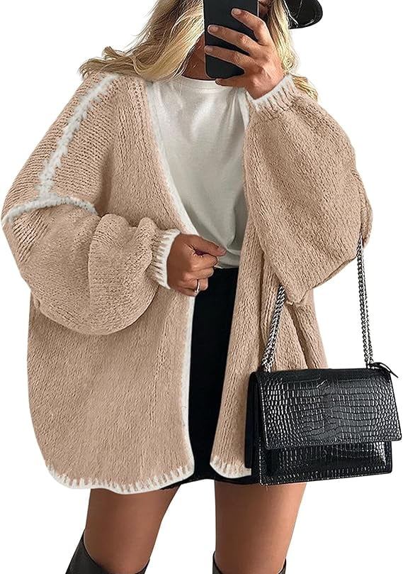 PRETTYGARDEN Womens Oversized Cardigan Sweaters 2025 Fall Long Lantern ...