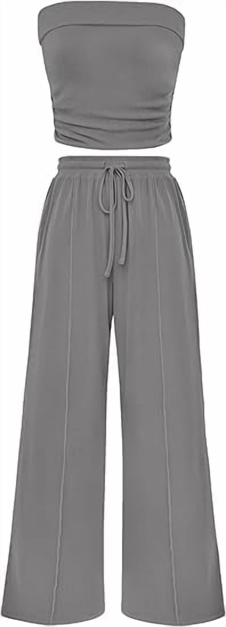 PRETTYGARDEN Womens Summer Outfits 2 Piece Sets Casual Ribbed Knit Crop ...
