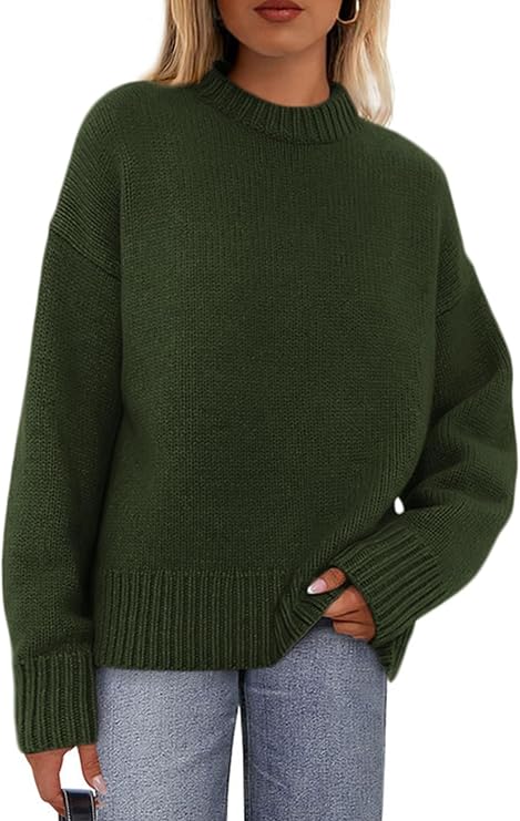 PRETTYGARDEN Womens Sweaters Fall Trendy Casual Crewneck Long Sleeve ...