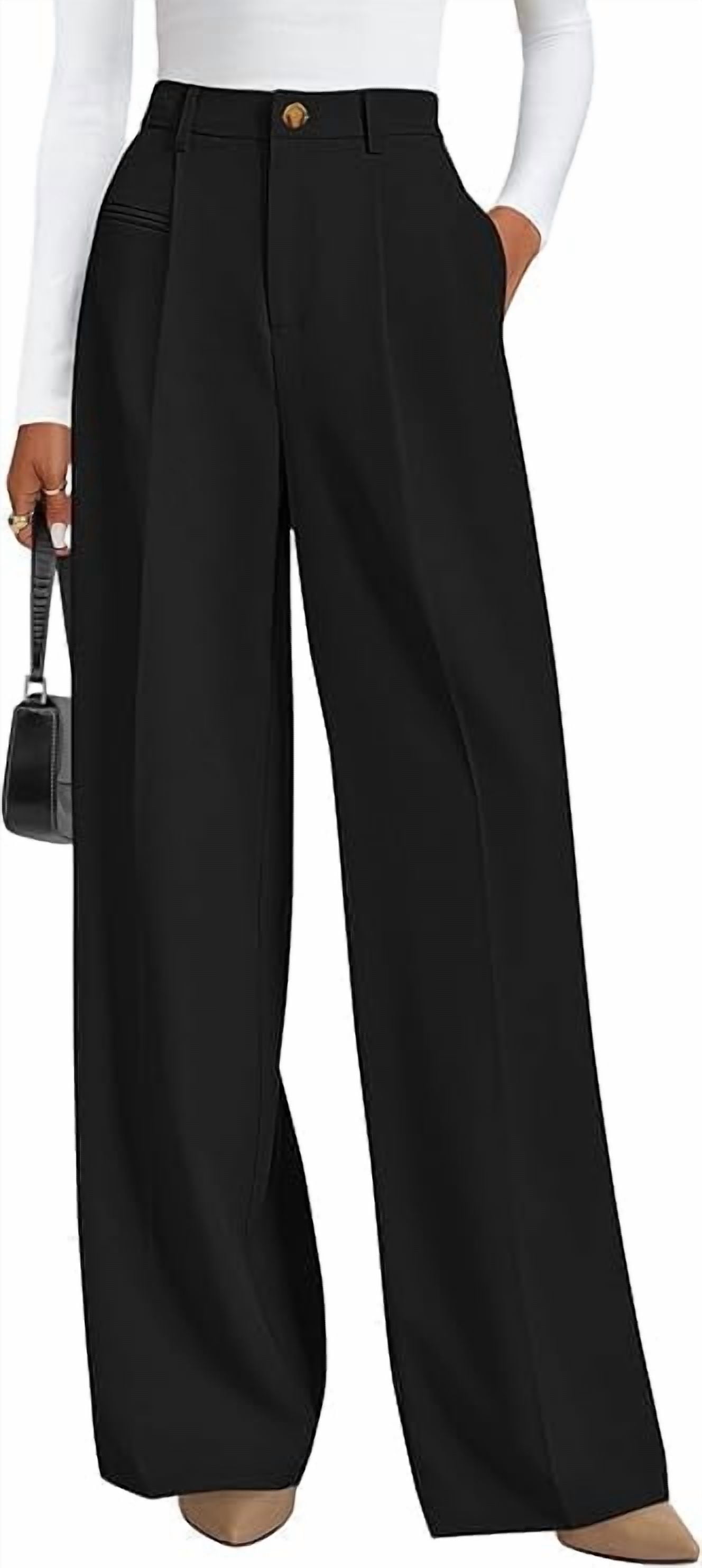 PRETTYGARDEN Womens Wide Leg Dress Pants Business Casual Flowy Work ...