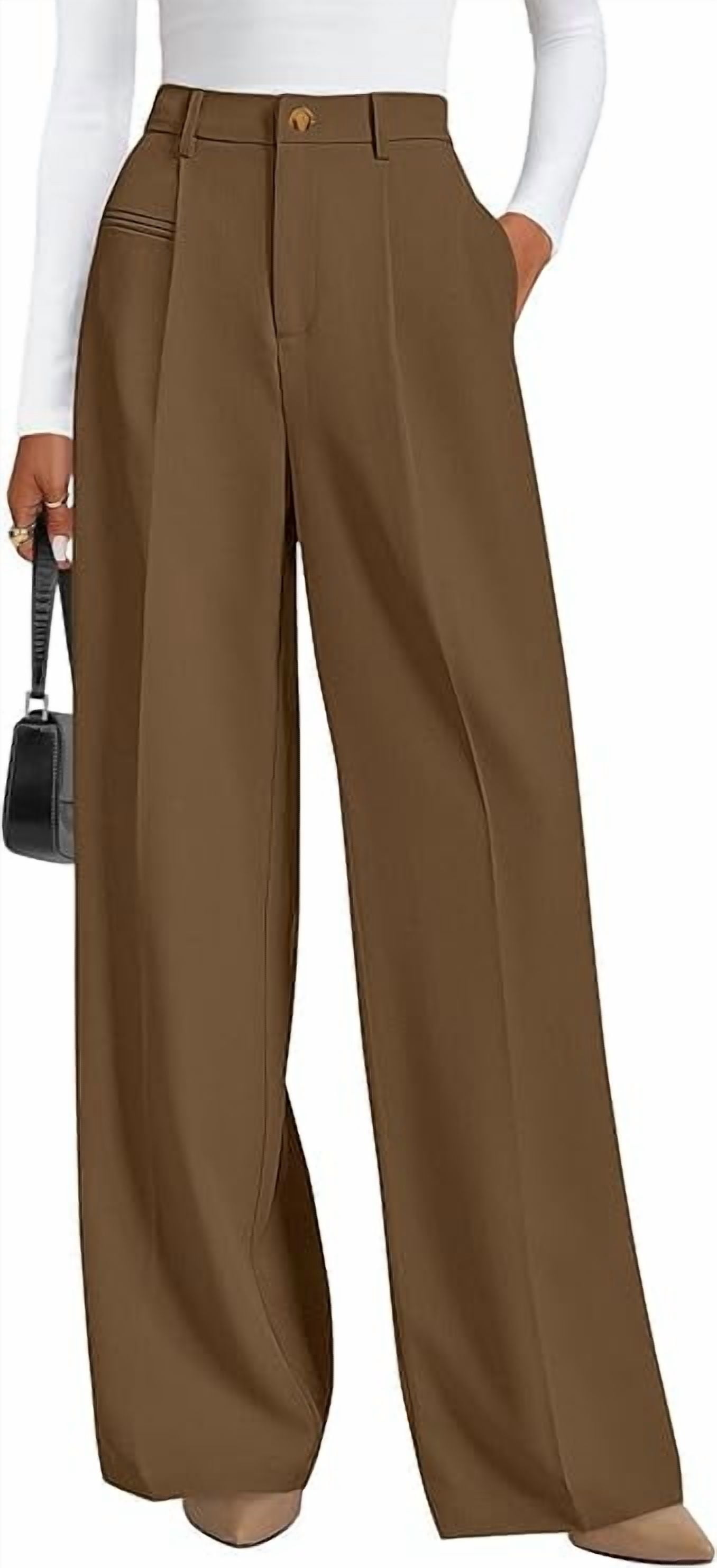 PRETTYGARDEN Womens Wide Leg Dress Pants Business Casual Flowy Work ...