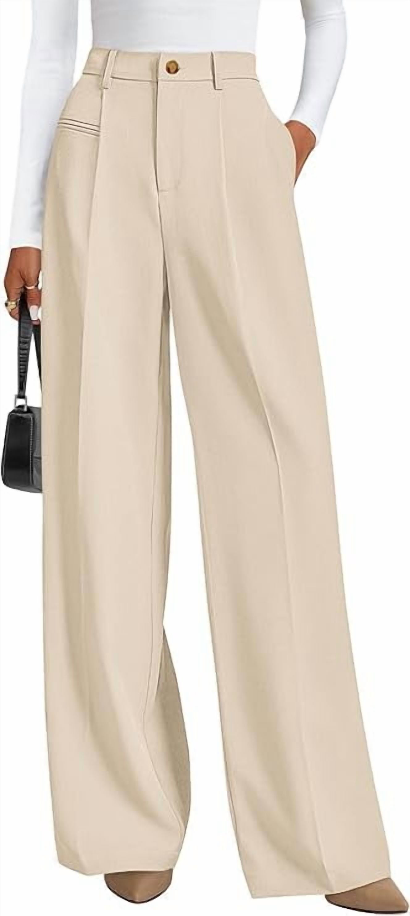 PRETTYGARDEN Womens Wide Leg Dress Pants Business Casual Flowy Work ...