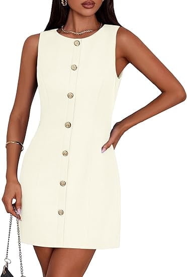 PRETTYGARDEN Work Dresses for Women Summer Business Short Dress ...