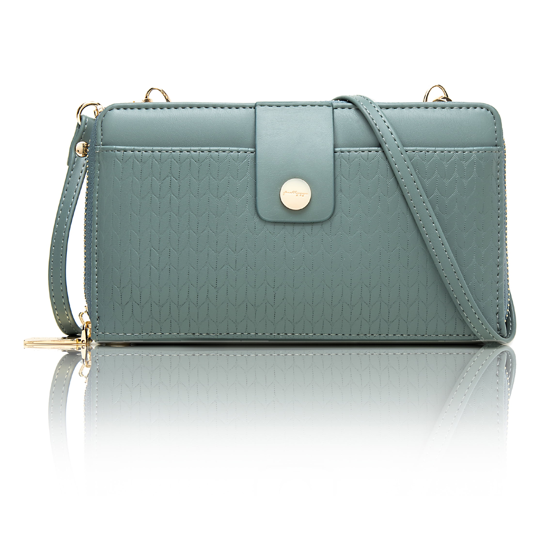 PRETTYZYS Crossbody RFID Blocking Women's Casual Card Wallet, Teal - Walmart.com