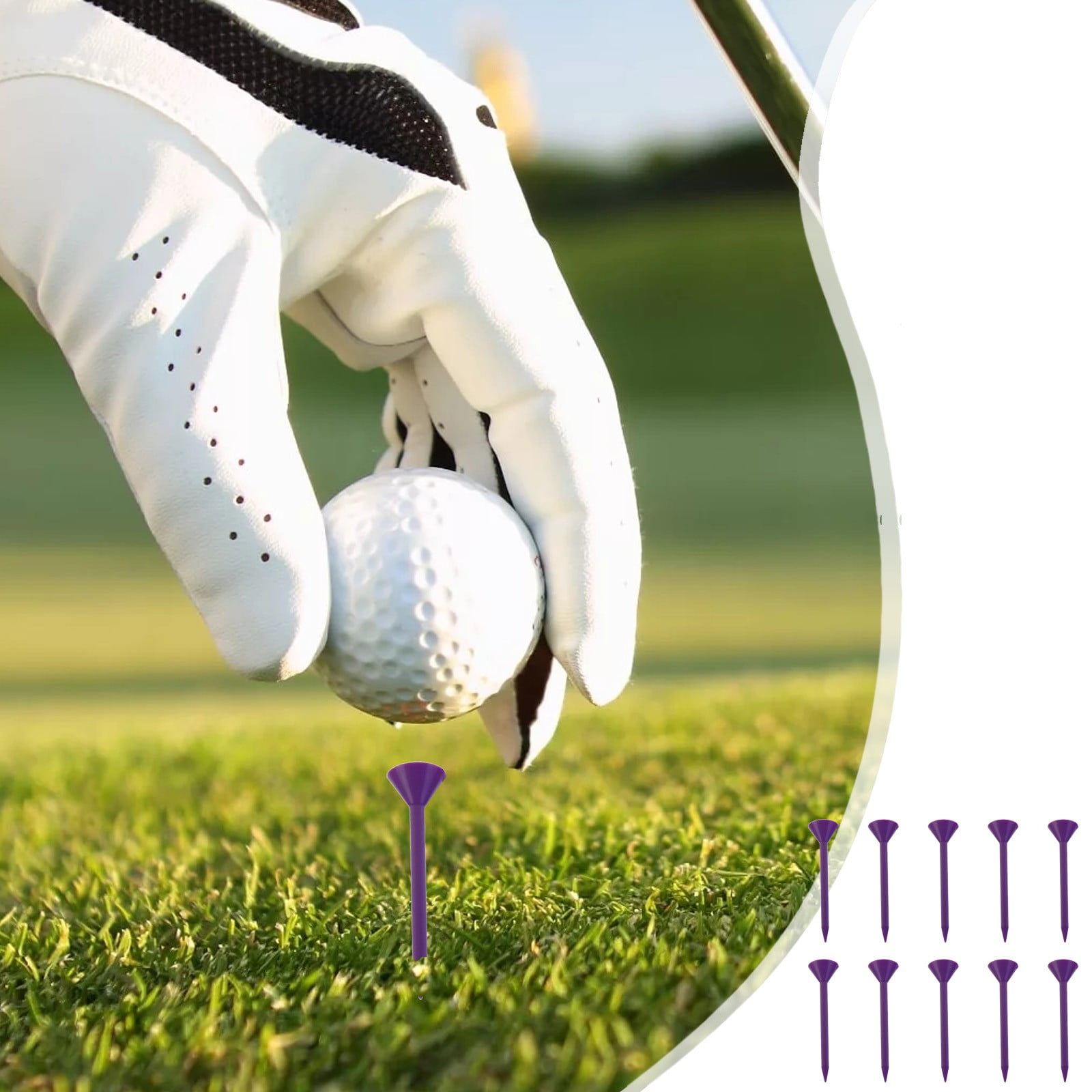 PRETXORVE 10-piece set of golf ball-type non-restricted nail plastic ...