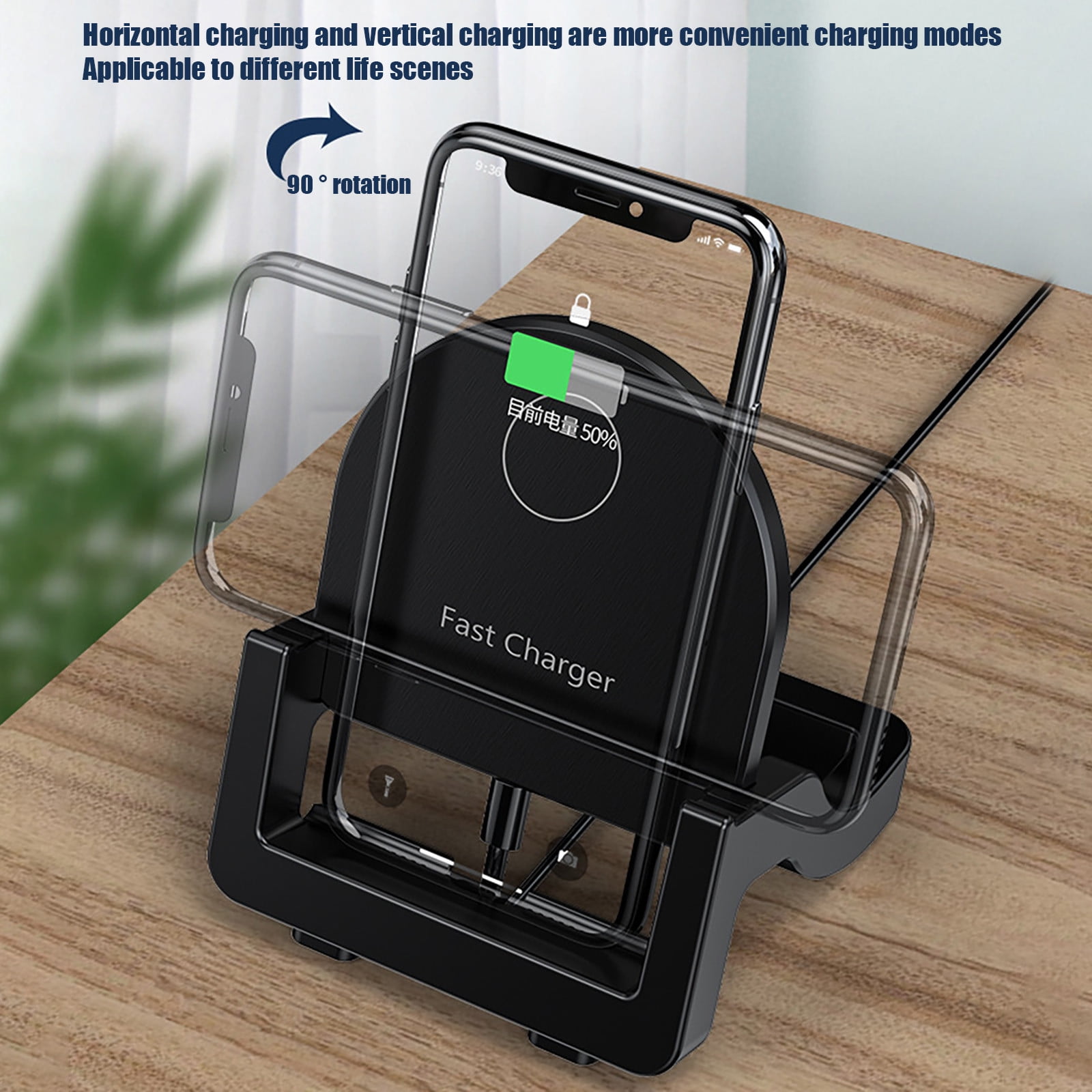 PRETXORVE 15W Vertical Stand Wireless Fast Charging Stand Mobile Phone ...