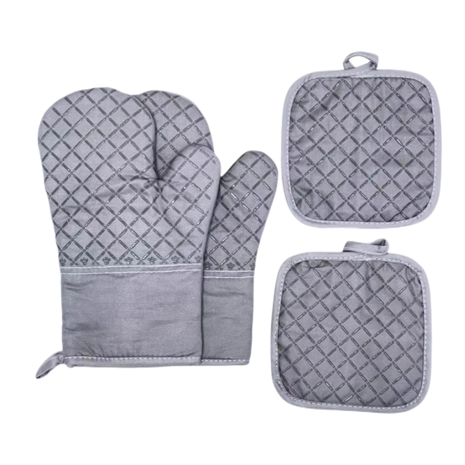 PRETXORVE 4 Oven Mitts And Pot Supports Oven Mitts Heat Resistance To ...