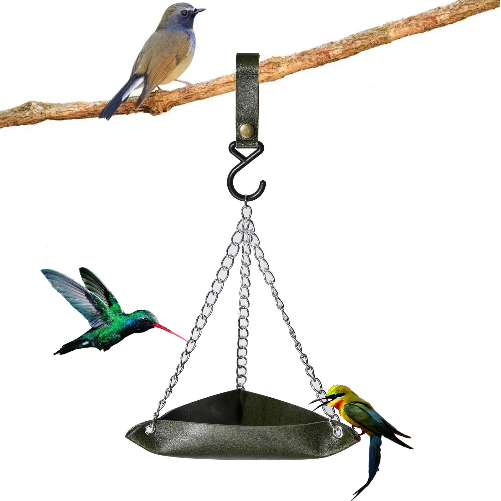 PRETXORVE Bird Feeder, Bird Feeder Leather Bird Foraging Basket Outdoor ...