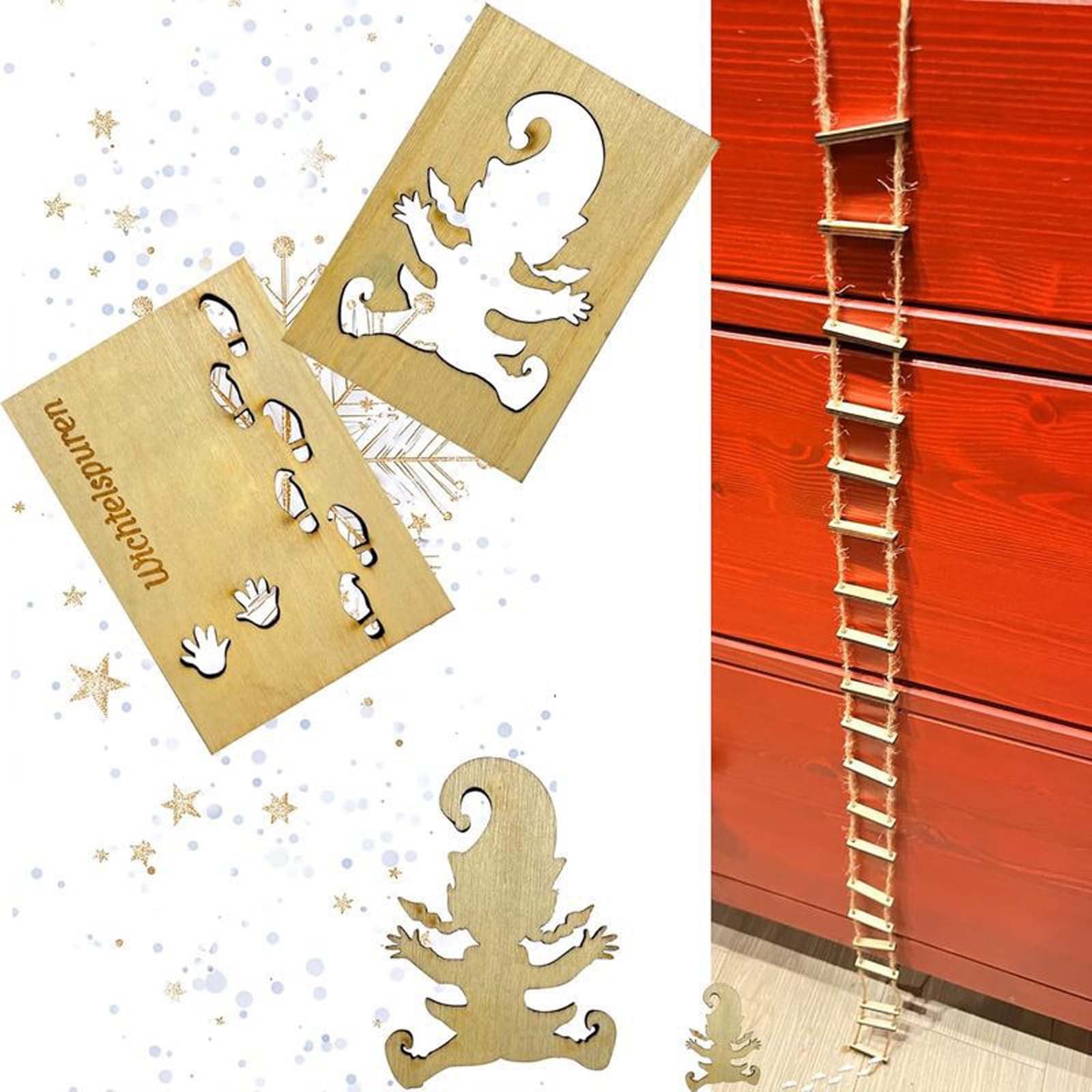 PRETXORVE Christmas Decorations, Funny Dwarf Footprints Snow Spray ...