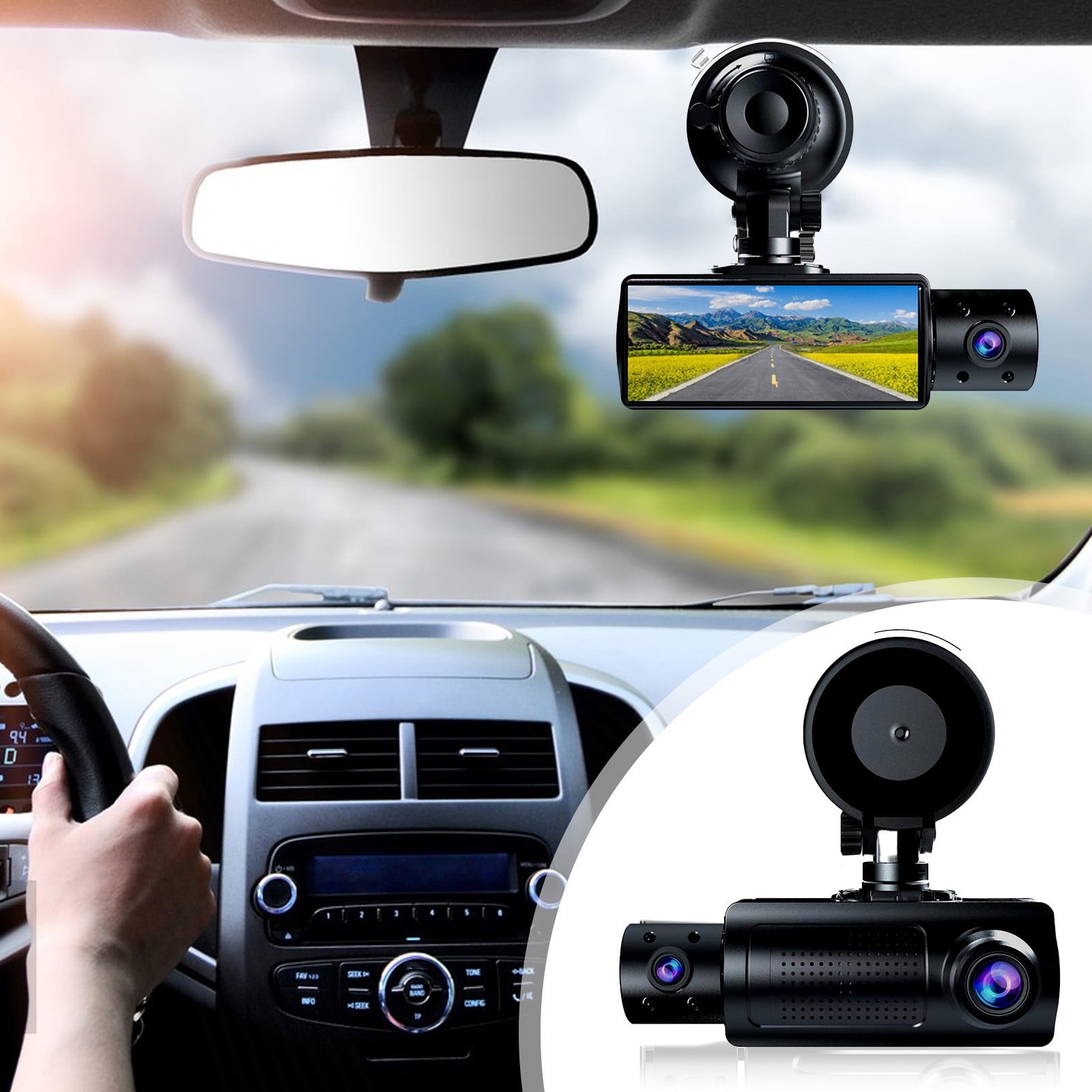 PRETXORVE Dash Cam, Dash Cam 3.16-inch High-definition 1080P Screen ...