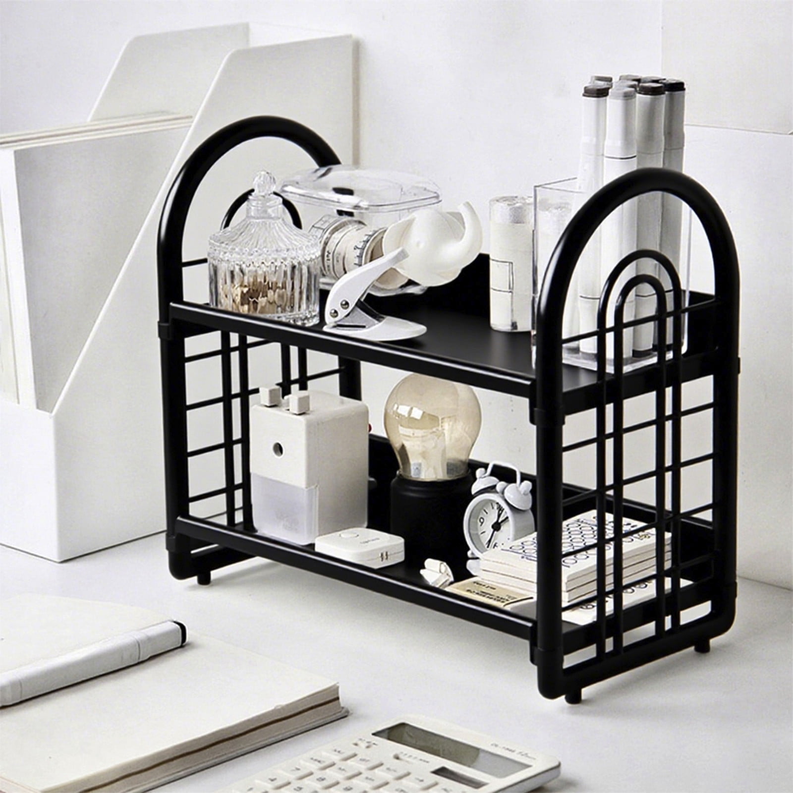 PRETXORVE Desktop Storage Rack Organizer for Kitchen Bathroom Office ...