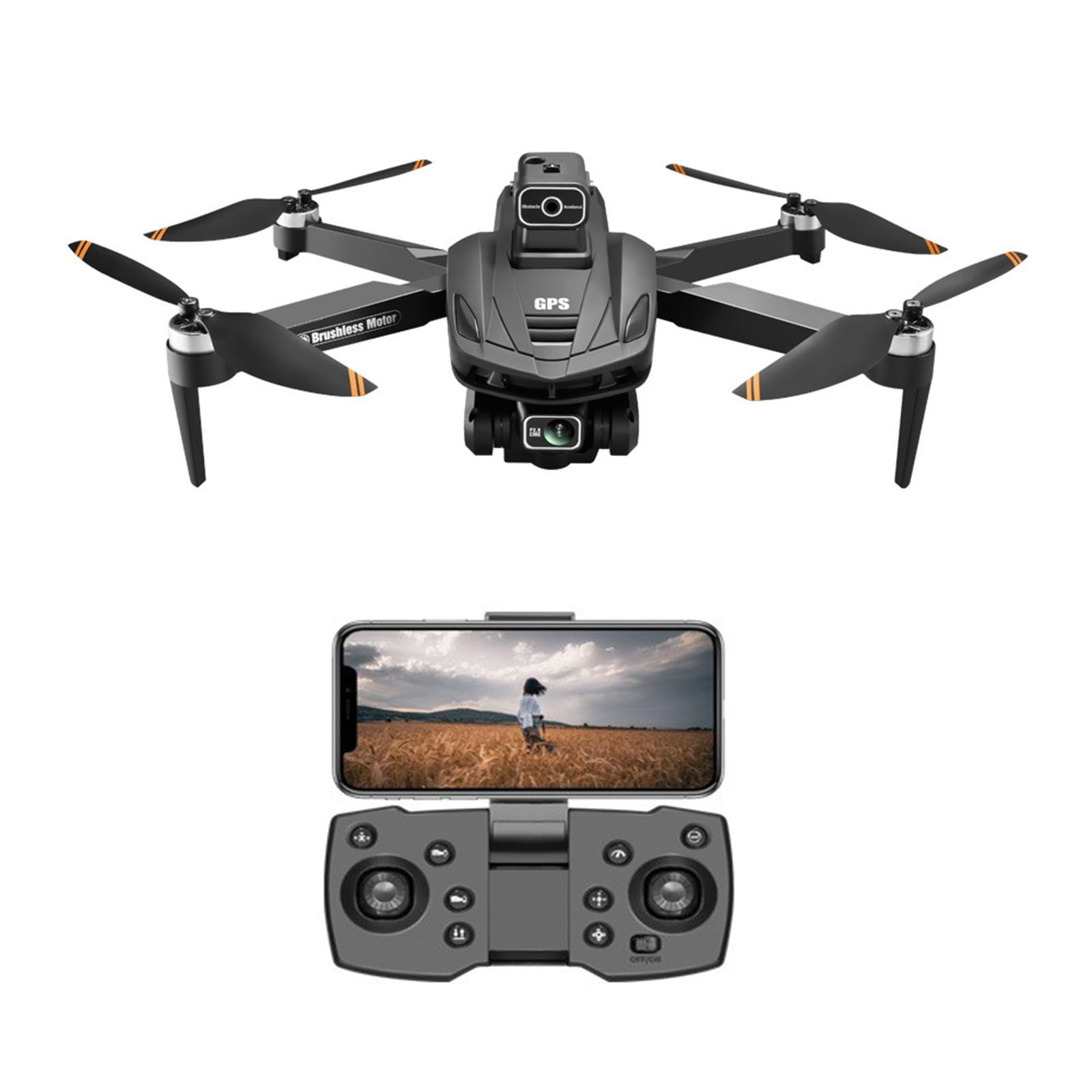 PRETXORVE Drone with Camera, Brushless Motor Drones with Cameras Wind ...