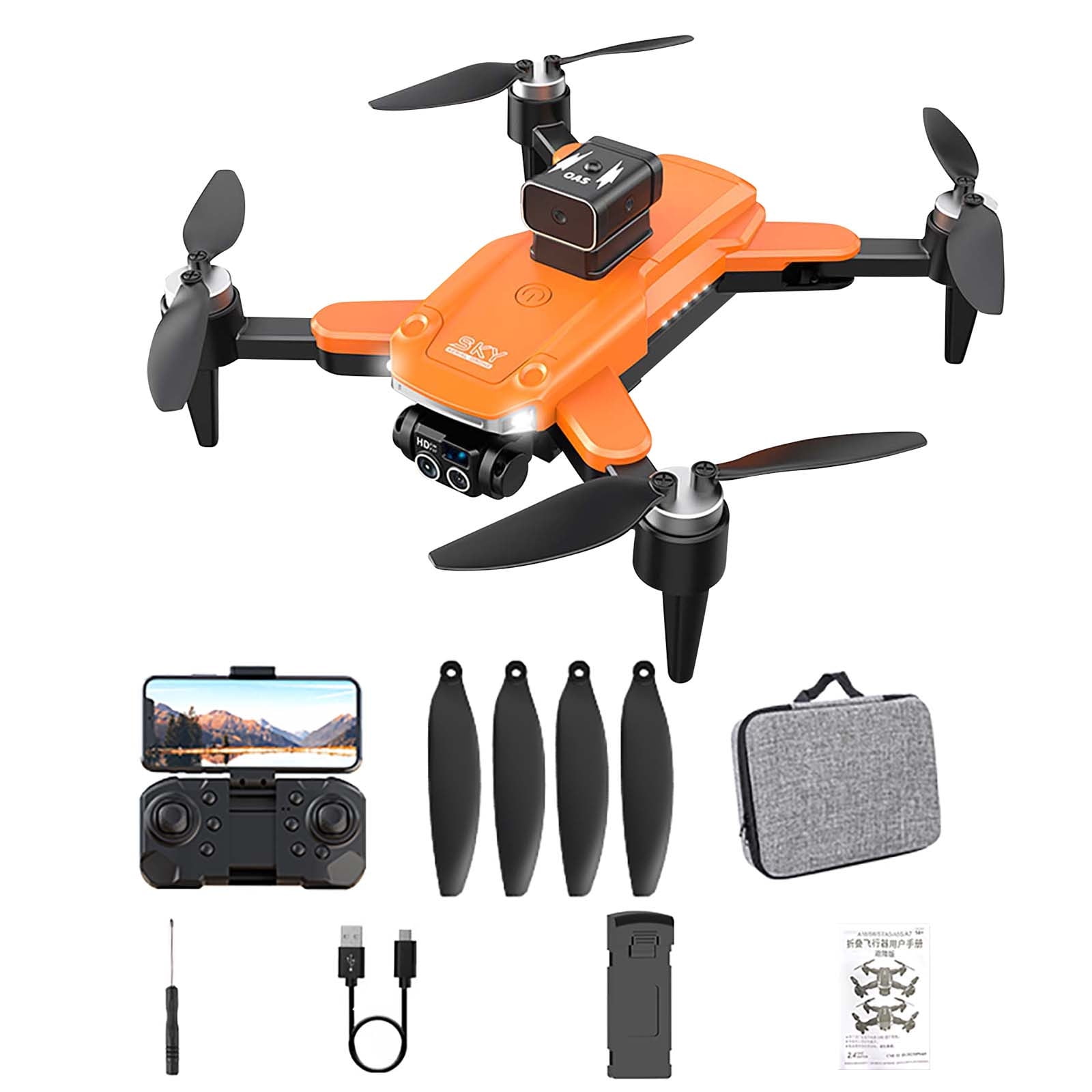 PRETXORVE Drone with Camera, Brushless Motor High-definition Lens Drone Aerial Photography Four ...