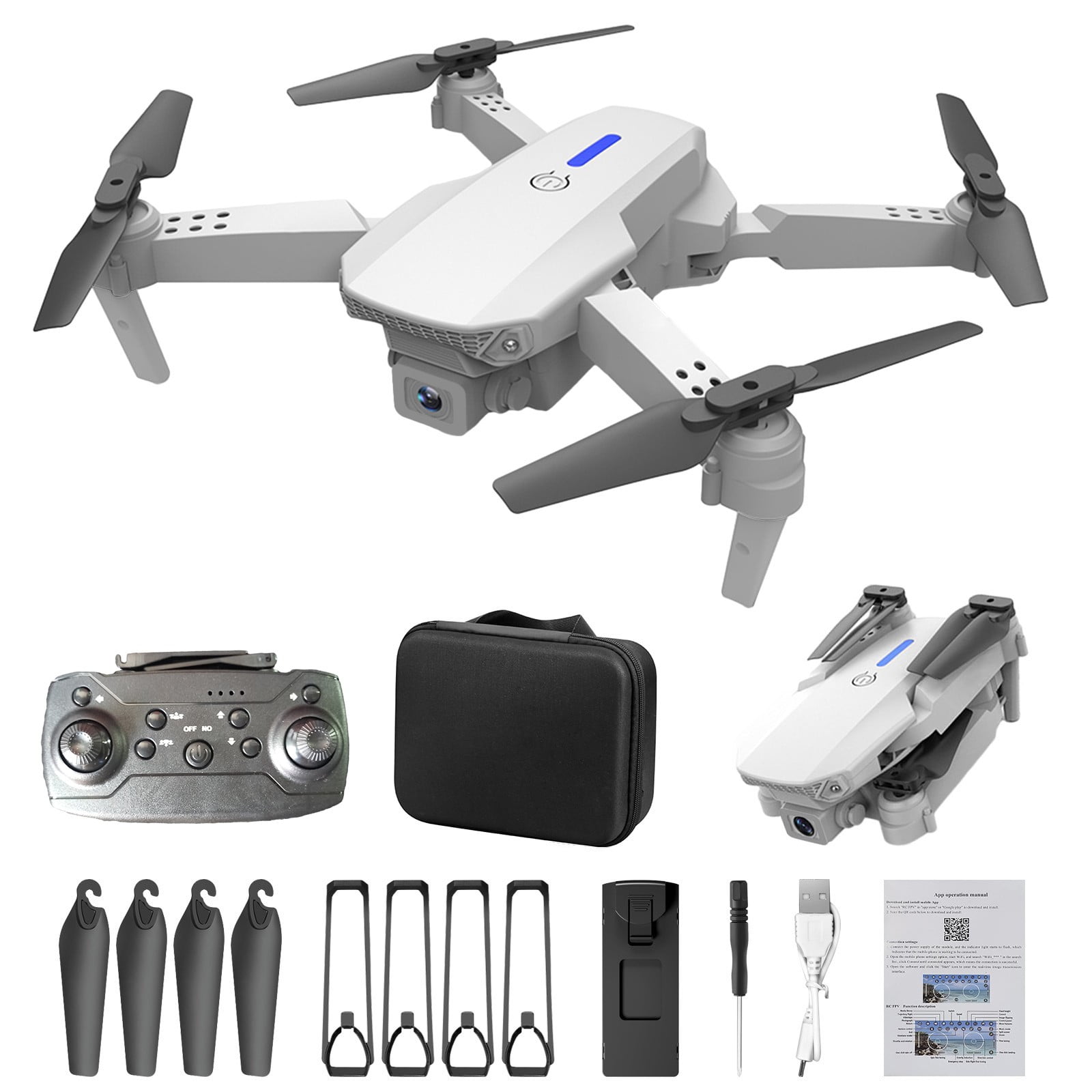 PRETXORVE Drone with Camera, FPV Drone with 1080P Camera 2.4G WIFI FPV ...