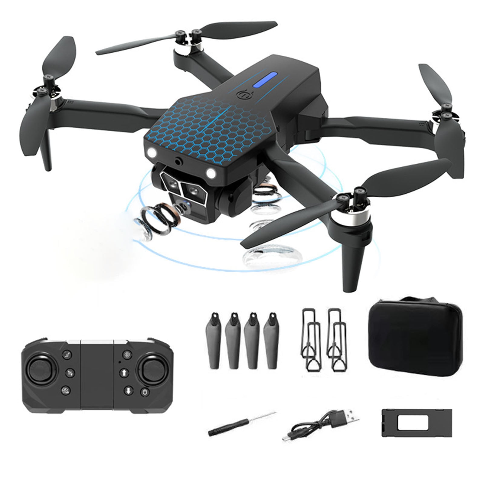 PRETXORVE Drone with Camera, Folding Drone with 1080p Hd Camera Aerial ...