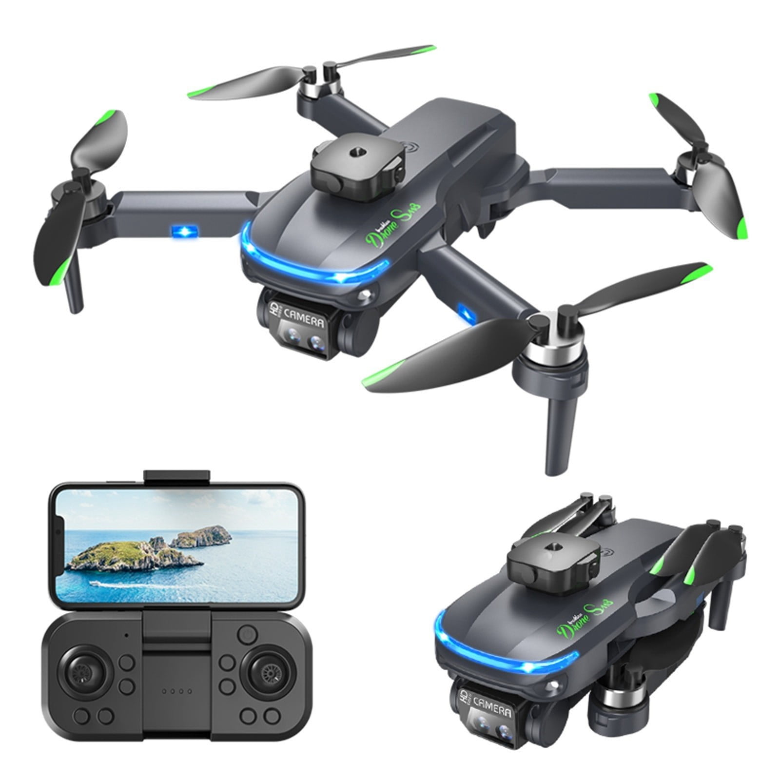 PRETXORVE Drone with Camera, Camera Folding UAV 4K HD Aerial ...