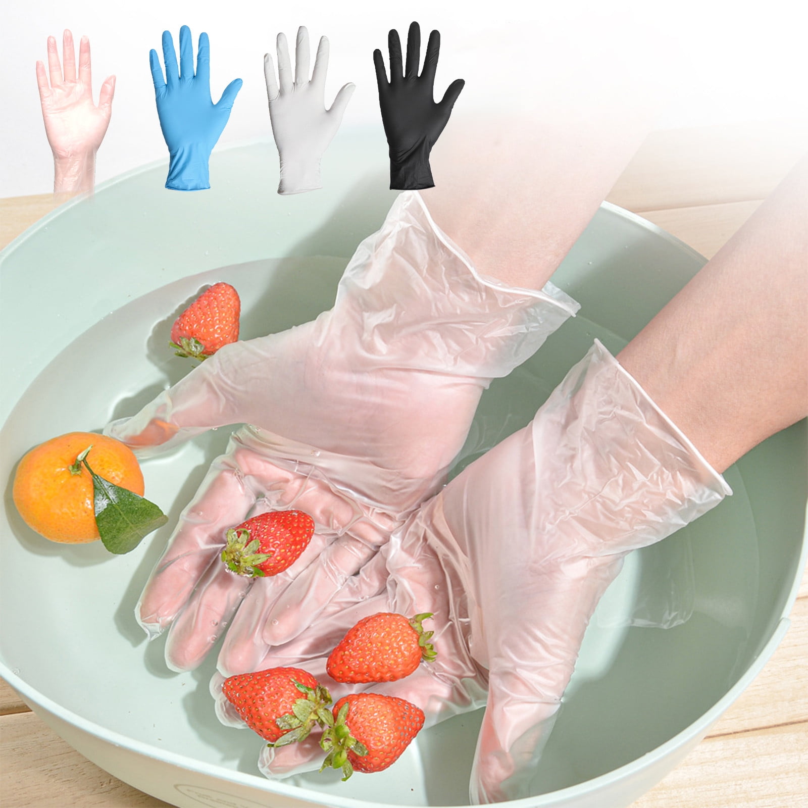 PRETXORVE Gloves Disposable Heavy Duty Nitrile Gloves Medium Disposable ...