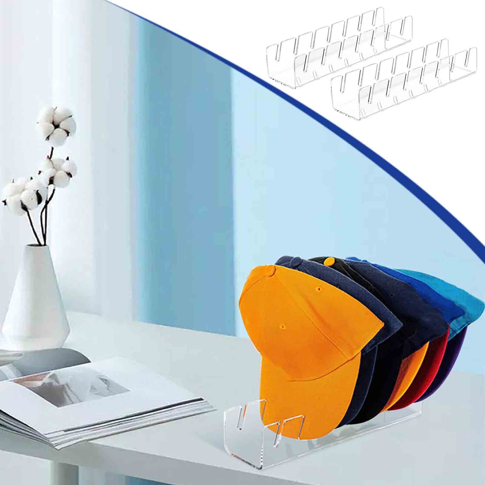 PRETXORVE Hat Stand For Baseball Caps 2 Pcs No Install Acrylic Hat ...