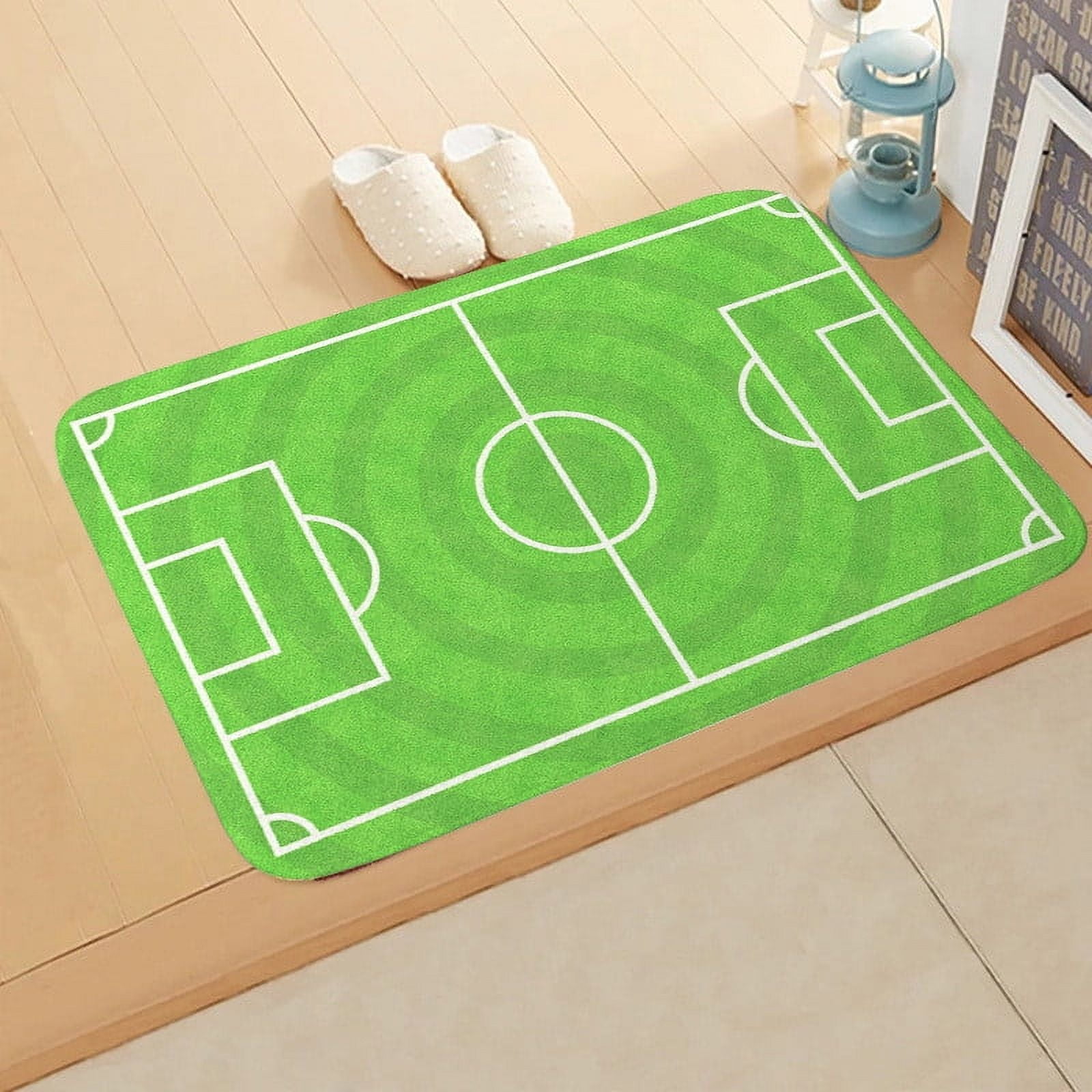 PRETXORVE Mats Doormat Entry Bedroom Football Field Decor Football ...