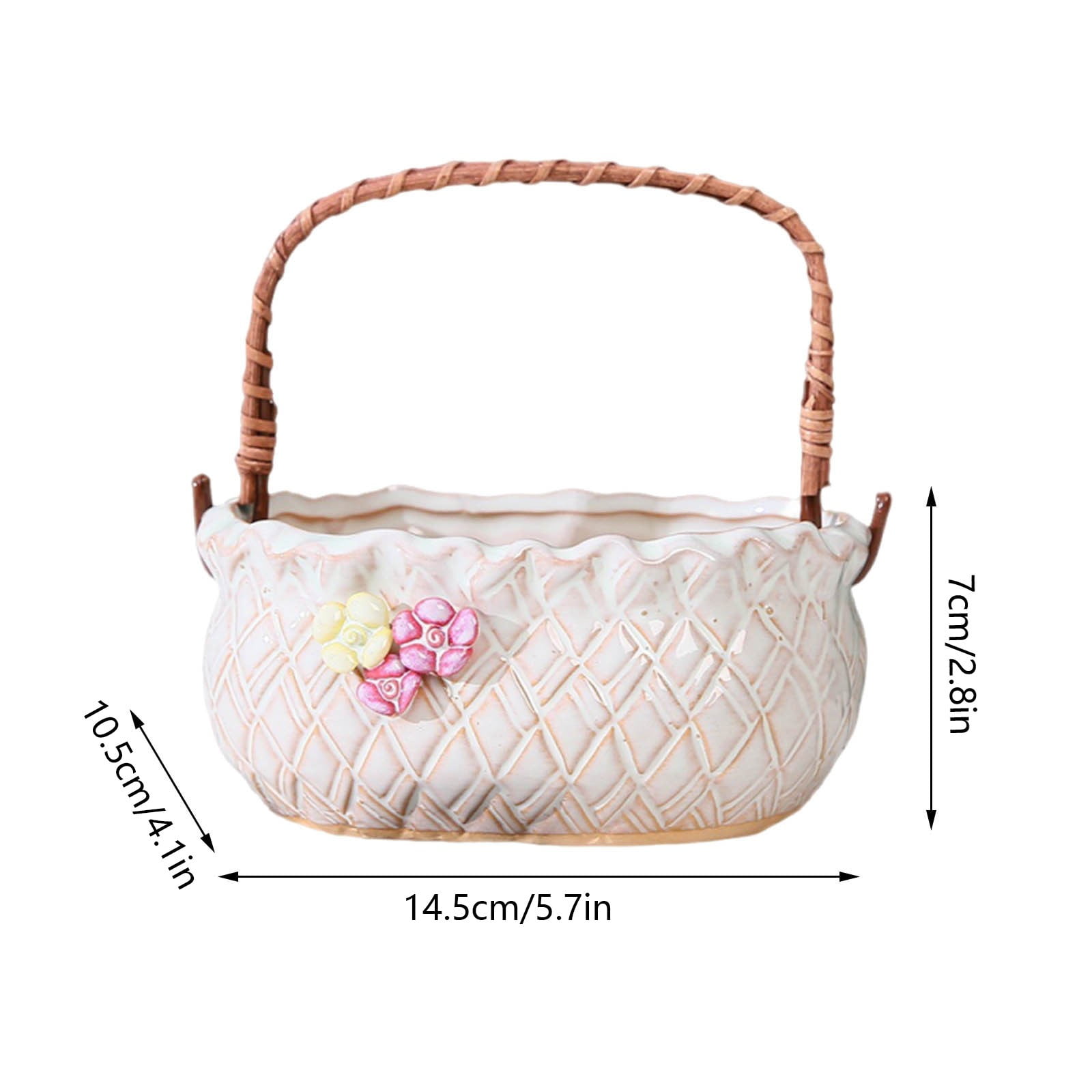 PRETXORVE Multi-purpose Handheld Basket Planter Container Decorative ...