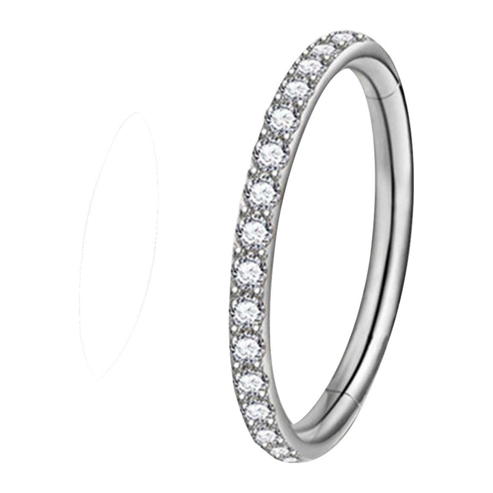 PRETXORVE Nose Ring Titanium Nose Rings, Hoops Septum Rings Hinged ...