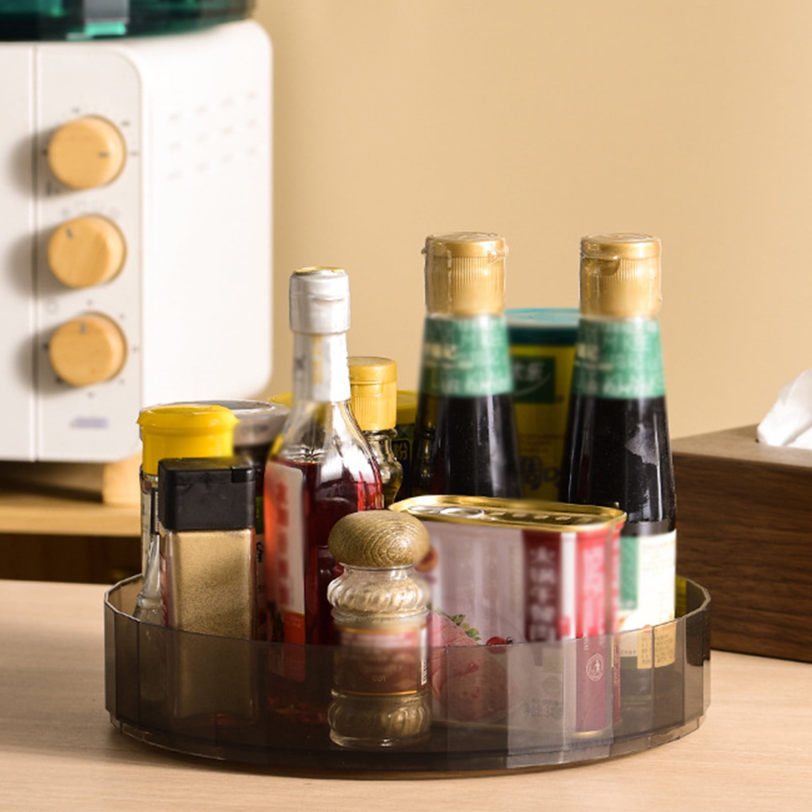 PRETXORVE Organizer Dr-ain Kitchen Storage Turntable for Cabinet ...