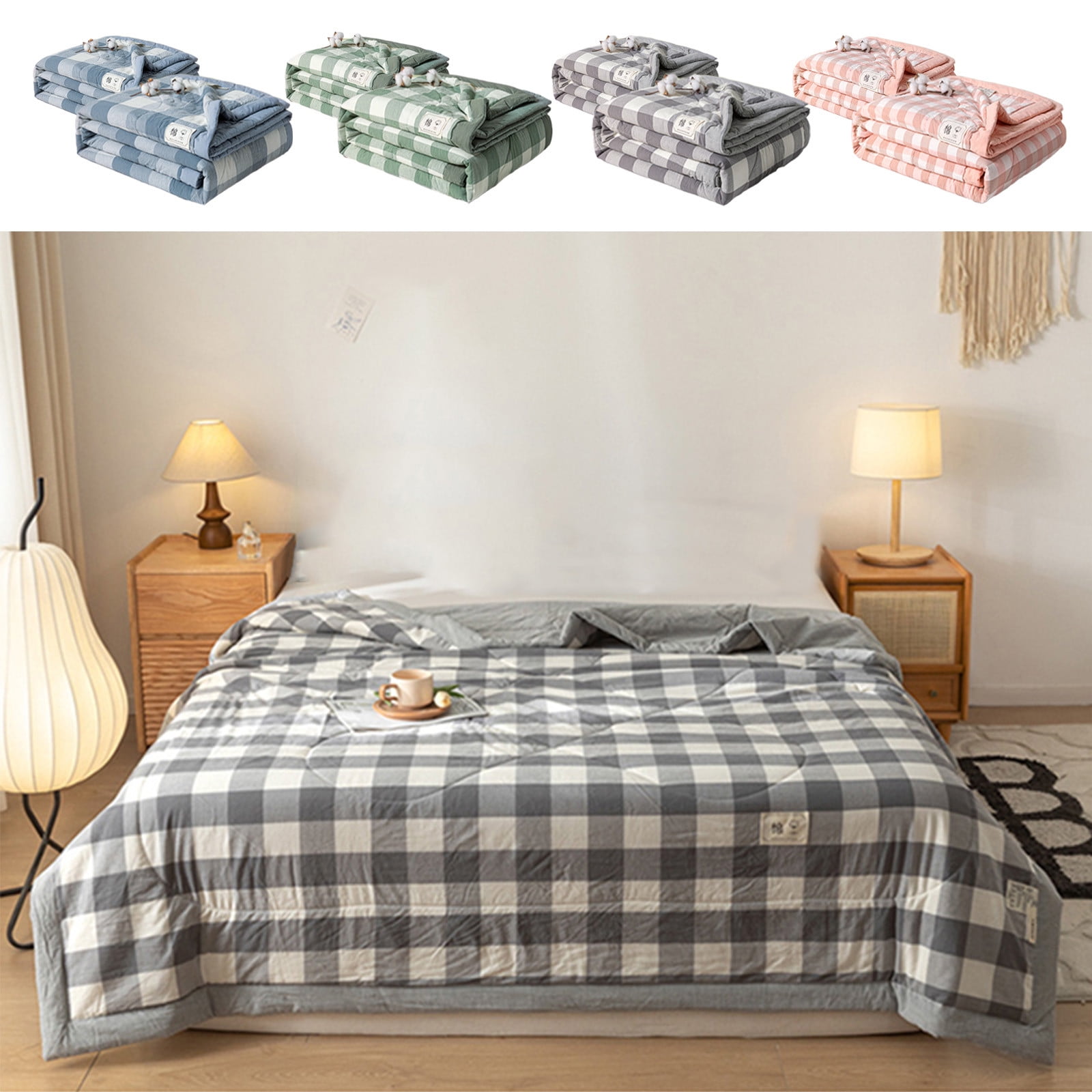 PRETXORVE Quilt Student Quilt Family Quilt Summer Quilt Refreshing Cool ...