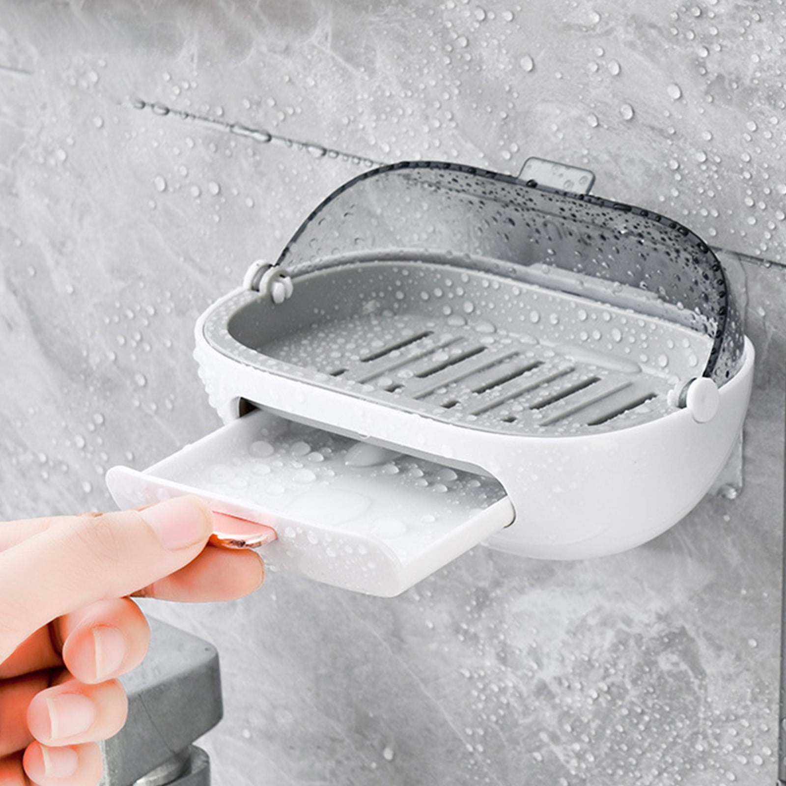 Pretxorve Soap Dish Holder with Drainage Port Wall Mount for Shower ...