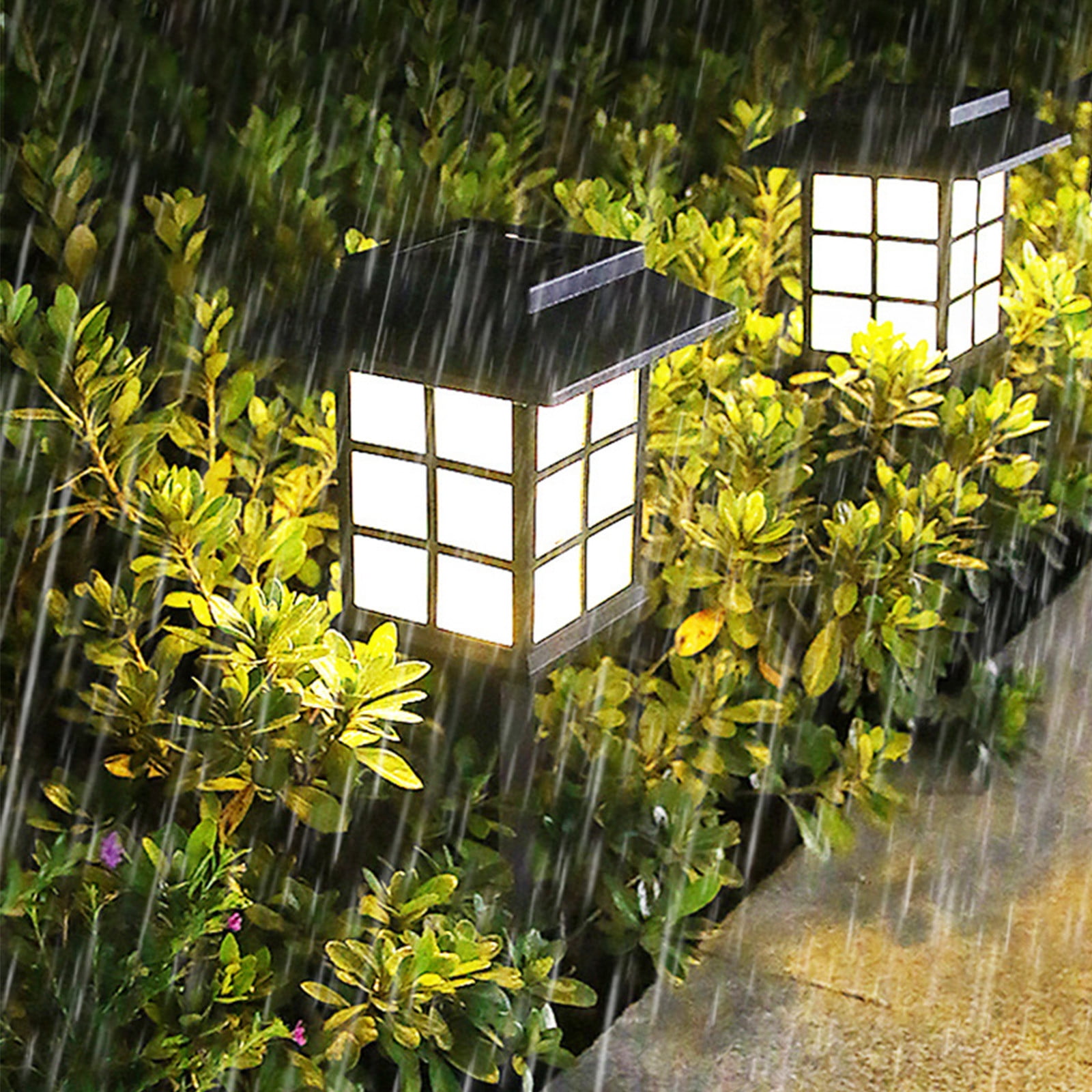 PRETXORVE Solar Lights Outdoor, 2 Pack Led Outdoor Solar Lights, Land ...