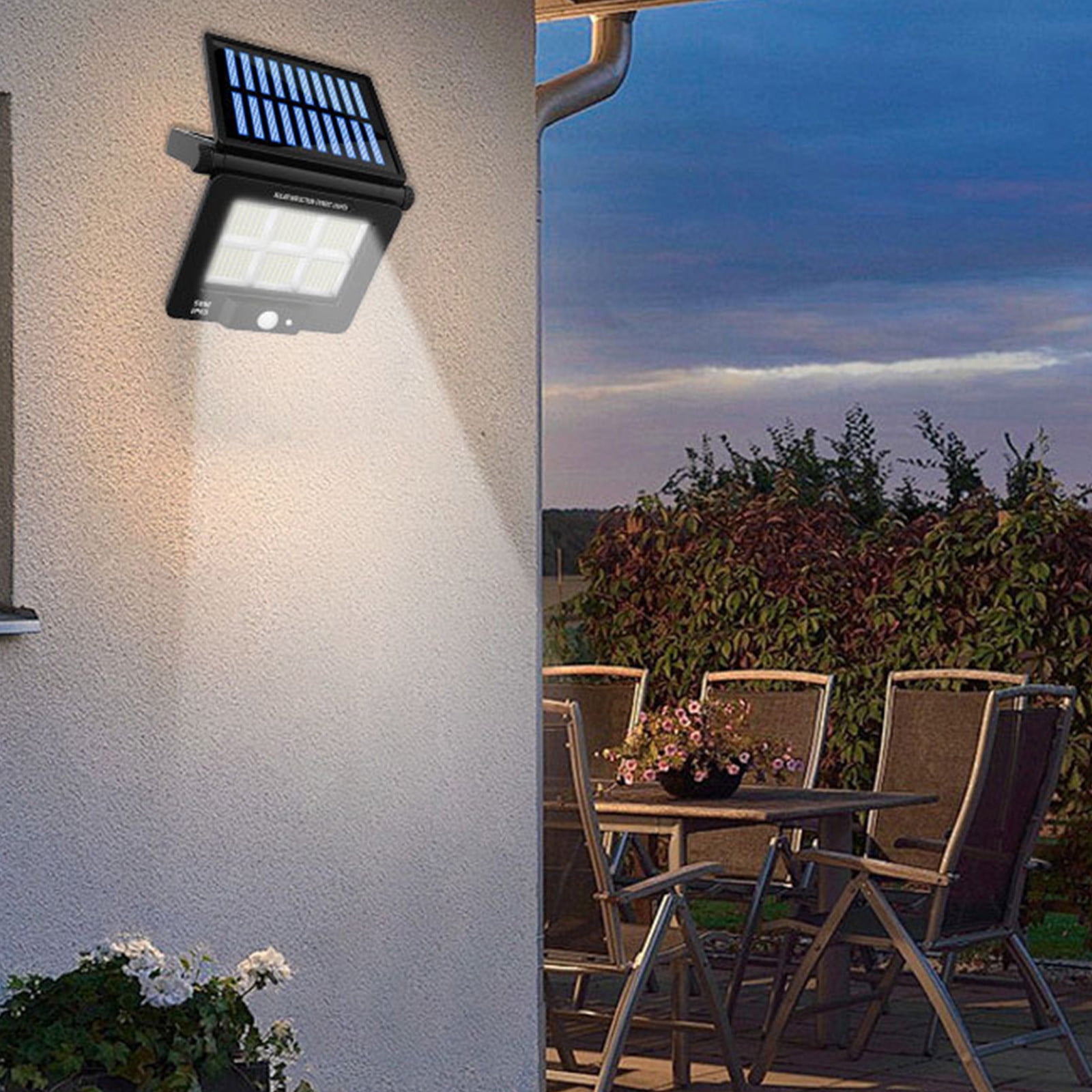 PRETXORVE Solar Lights Outdoor, 5W Solar Body Sensor Light Usb ...