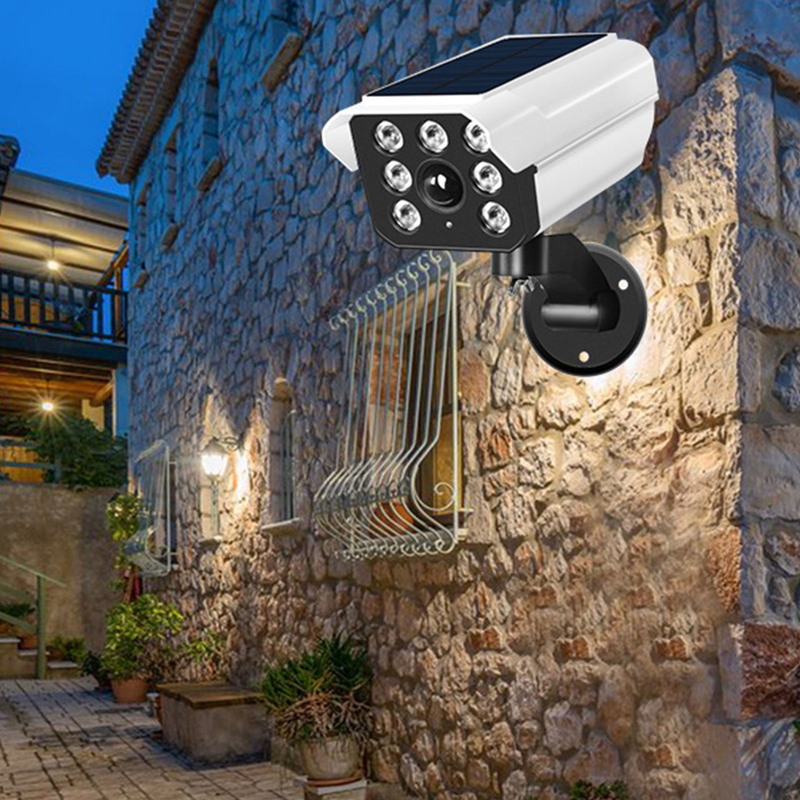 PRETXORVE Solar Lights Outdoor, Solar Fake Security Camera Wall ...