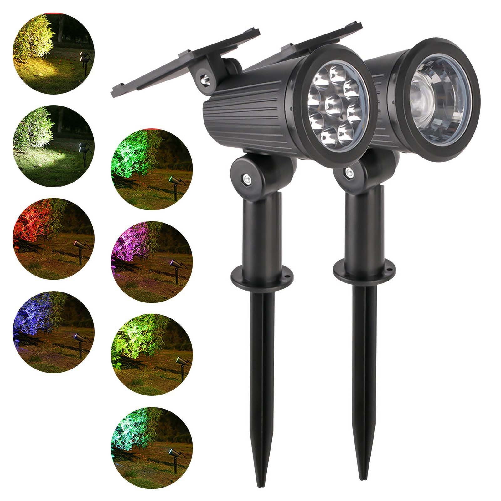 PRETXORVE Solar Lights, Solar Spotlights Outdoor Light Control Ground ...