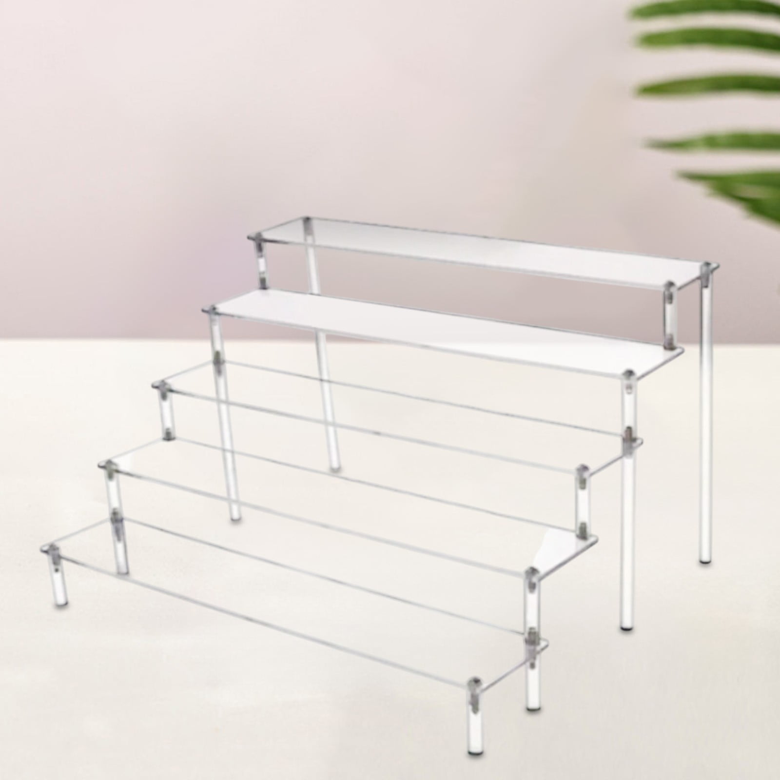 PRETXORVE acrylic Transparent Display Racks artifact Storage Ladder ...