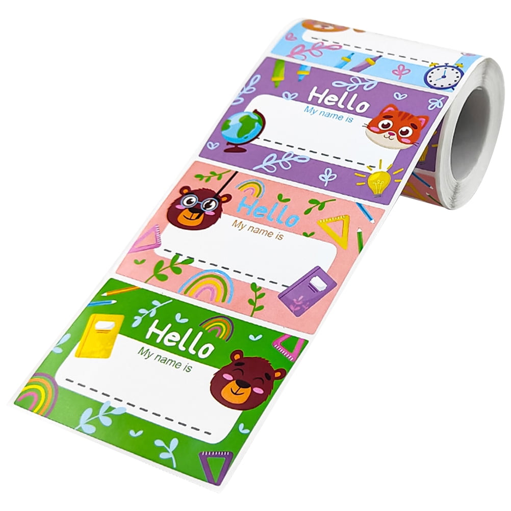 PRETYZOOM 1 Roll Name Labels Adhesive Name Stickers students Name ...