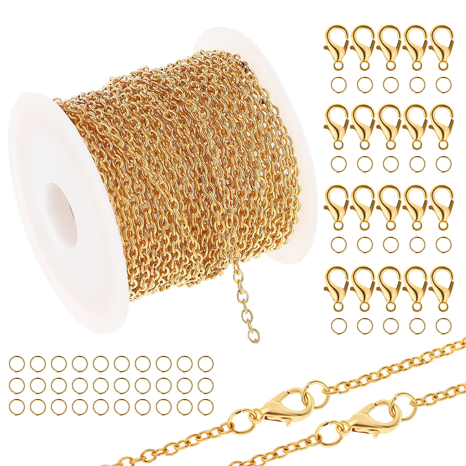 PRETYZOOM 1 Set Jewelry Chains Link Chains Necklace Bracelet Chains ...