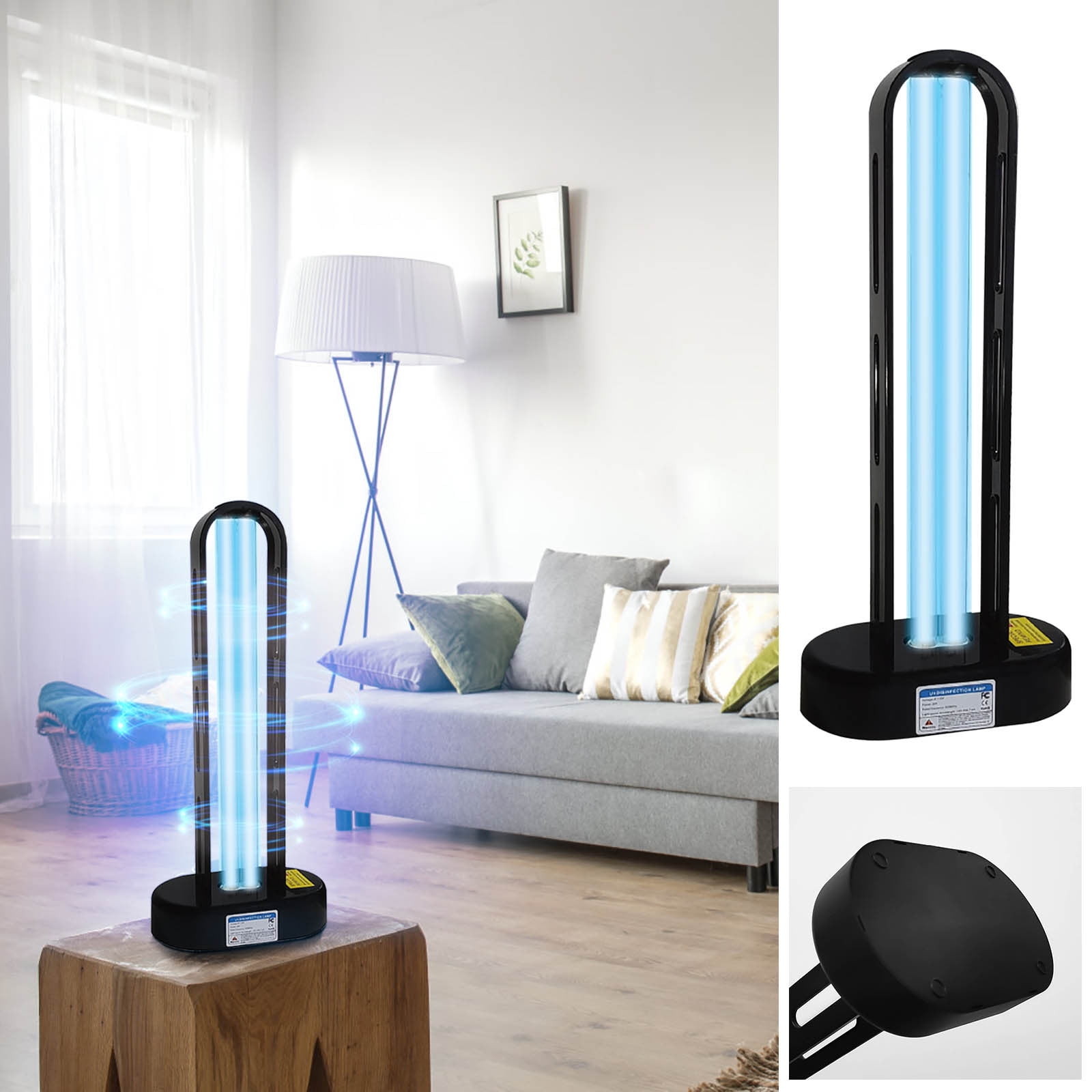 Hovilon UV Light Sterilizater Lamp,Powered Home UV Desk Lamp, Home Desk ...