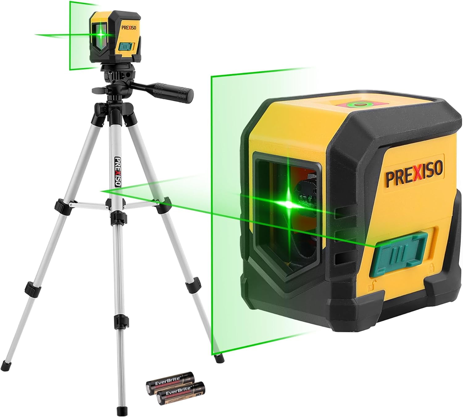 PREXISO Laser Level with Tripod, 65Ft Self Leveling Cross Line Laser ...